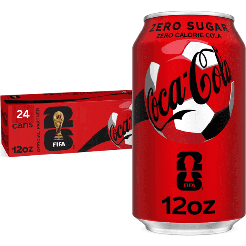 Coca-Cola Zero Sugar Soda Pop, Fridge Pack Cans, 12 fl oz, 24-Pack ...