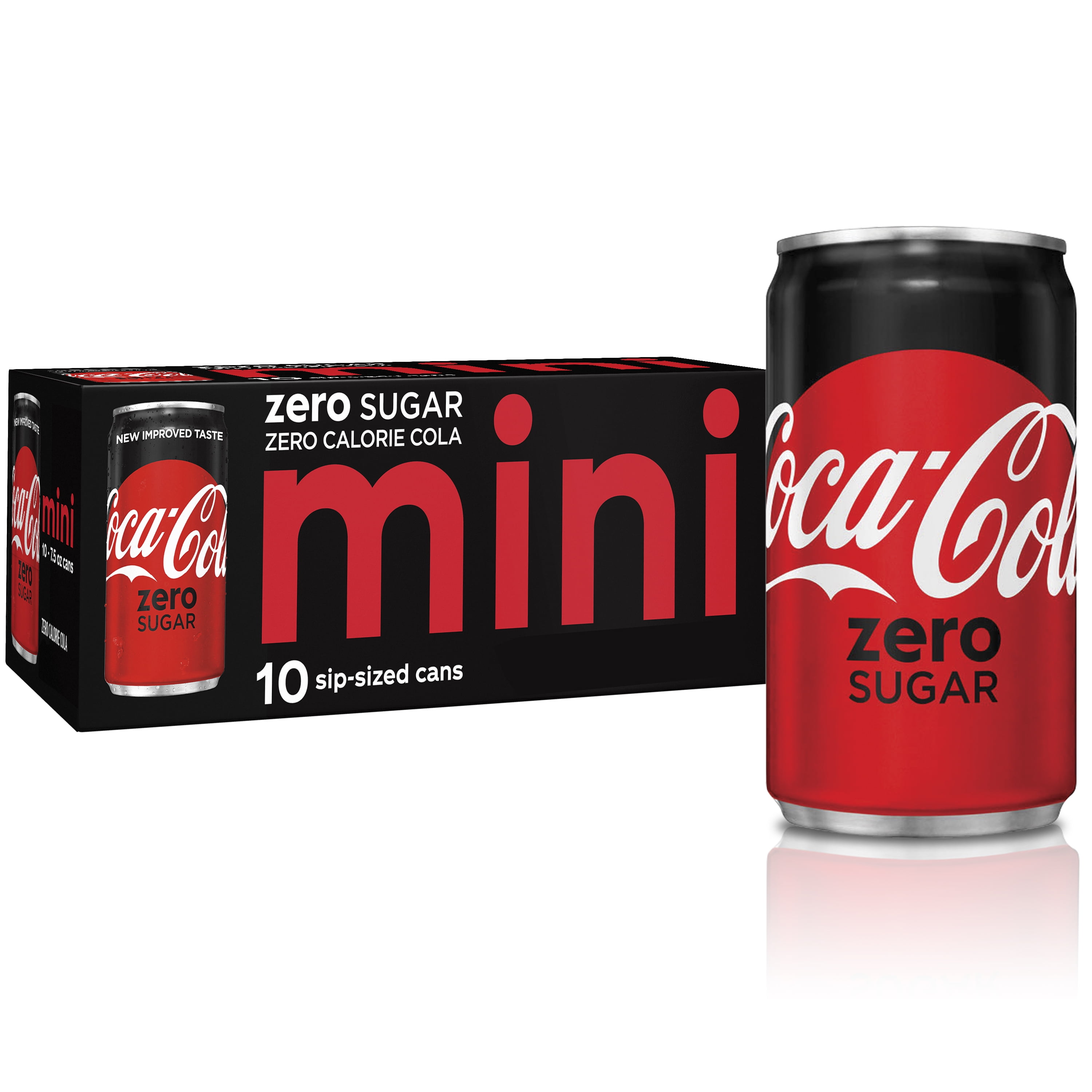 Coca-Cola Zero Sugar Mini Can Diet Soda, 7.5 Fl Oz, 10 Count - Walmart.com