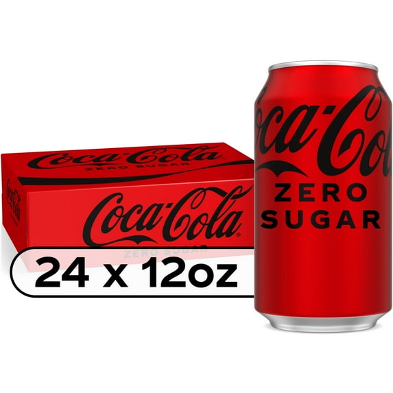 Coca-Cola Zero Sugar Sugar-Free Soda Pop, 12 fl oz Cans, 24 Pack ...
