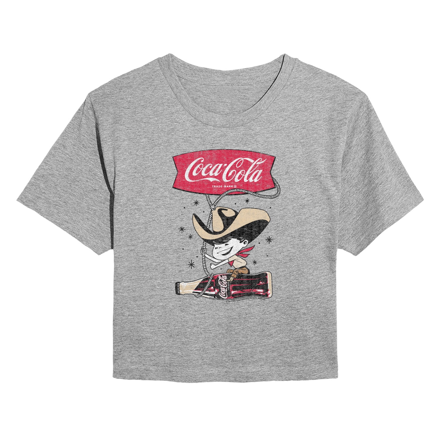 Coca-cola - Coca Cola Cowboy - Juniors Cropped Graphic T-shirt ...