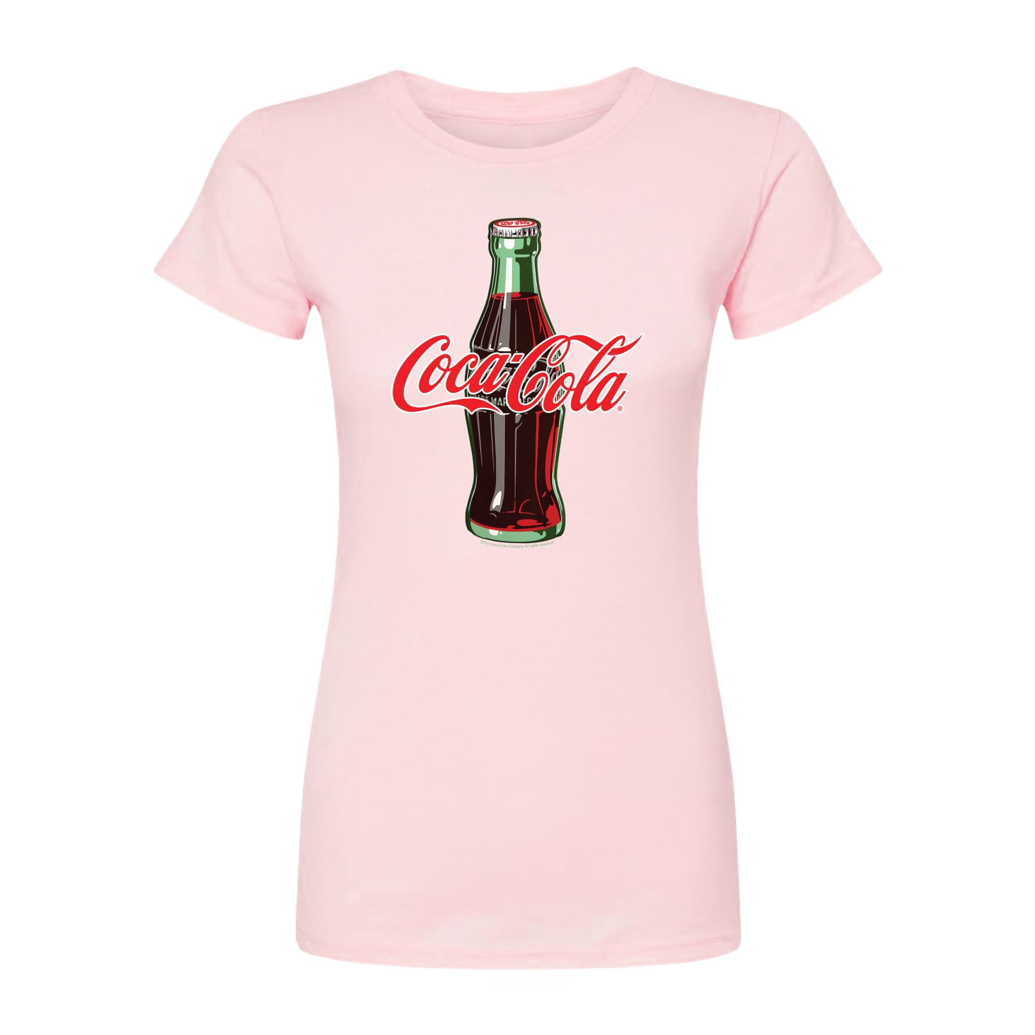 Coca-cola - Coke Bottle Logo - Juniors Fitted Graphic T-shirt - Walmart.com