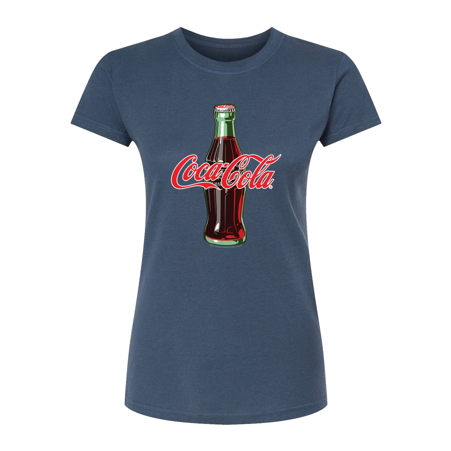 Coca-cola - Coke Bottle Logo - Juniors Fitted Graphic T-shirt - Walmart.com