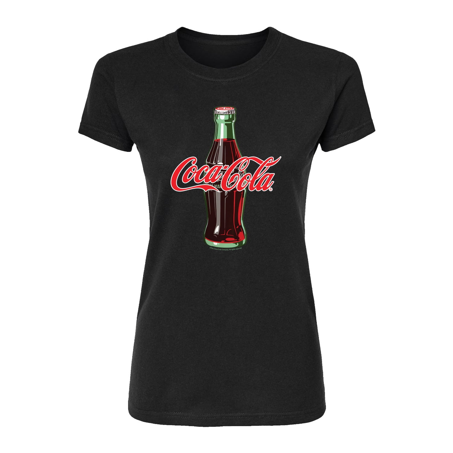 Coca-cola - Coke Bottle Logo - Juniors Fitted Graphic T-shirt - Walmart.com