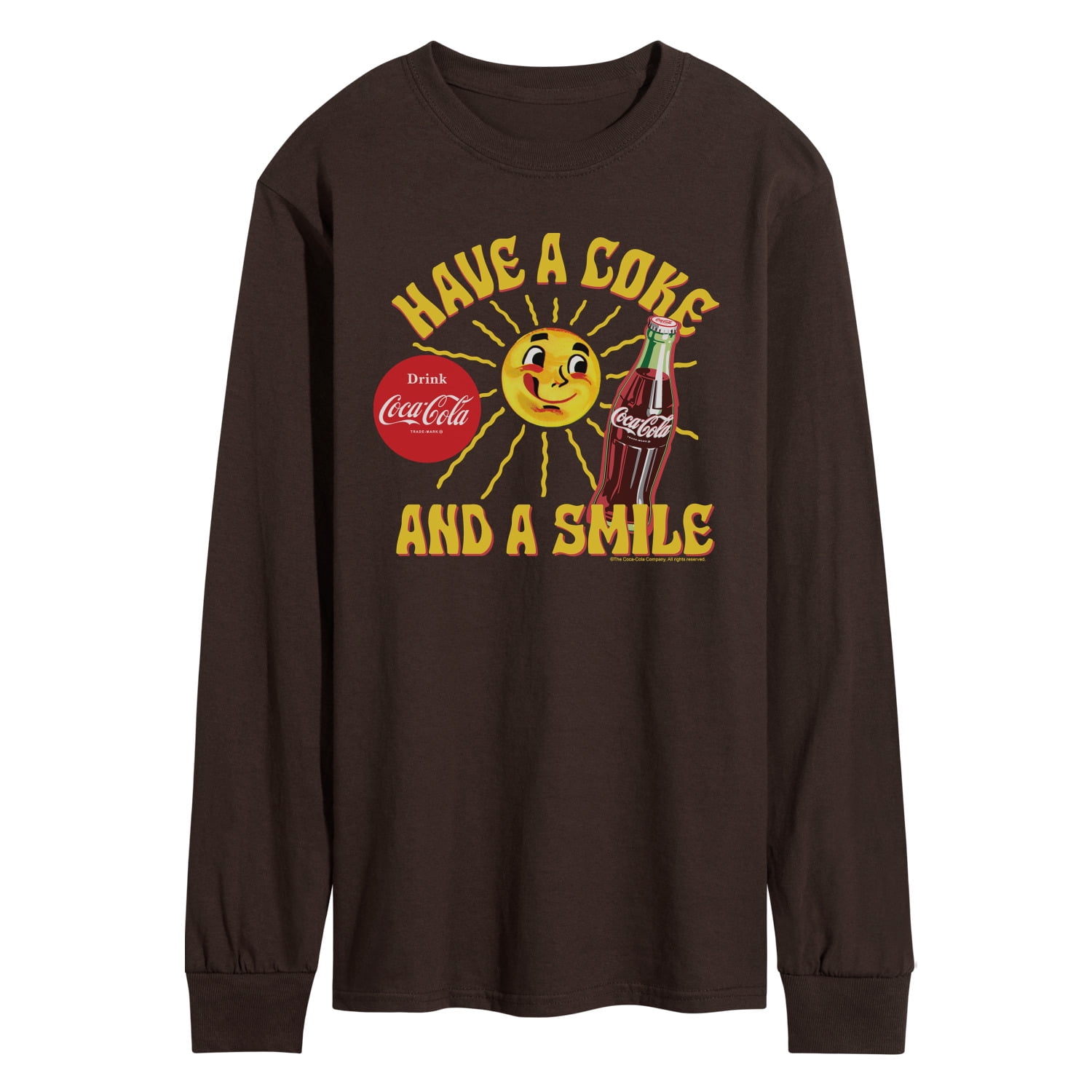 Coca-cola - Have A Coke And A Smile - Men's Long Sleeve Graphic T-shirt ...