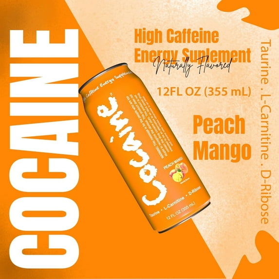 Cocaine Energy Drink (Peach Mango - 12 Pack) - Walmart.com