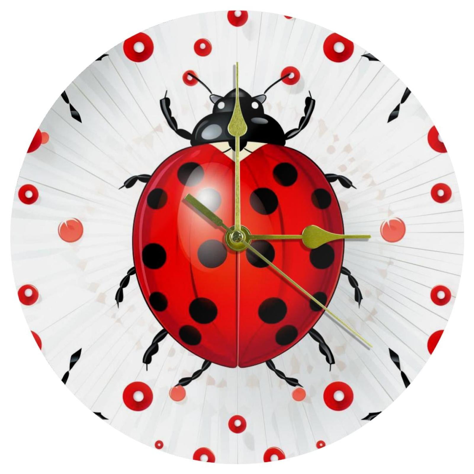 Coccinella septempunctata Acrylic Circular Wall Clock - Stylish ...