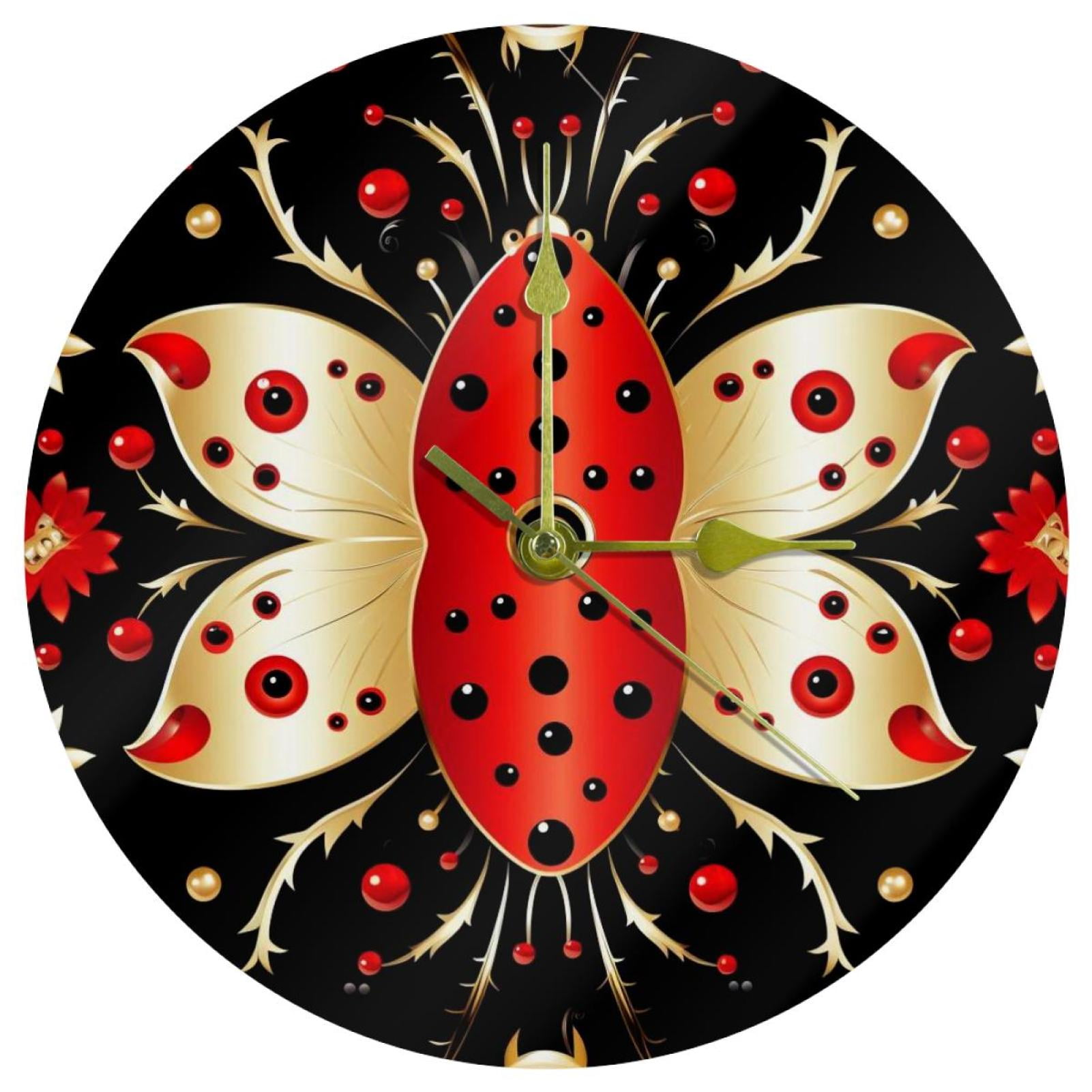 Coccinella septempunctata Circular Acrylic Wall Clock - Stylish ...