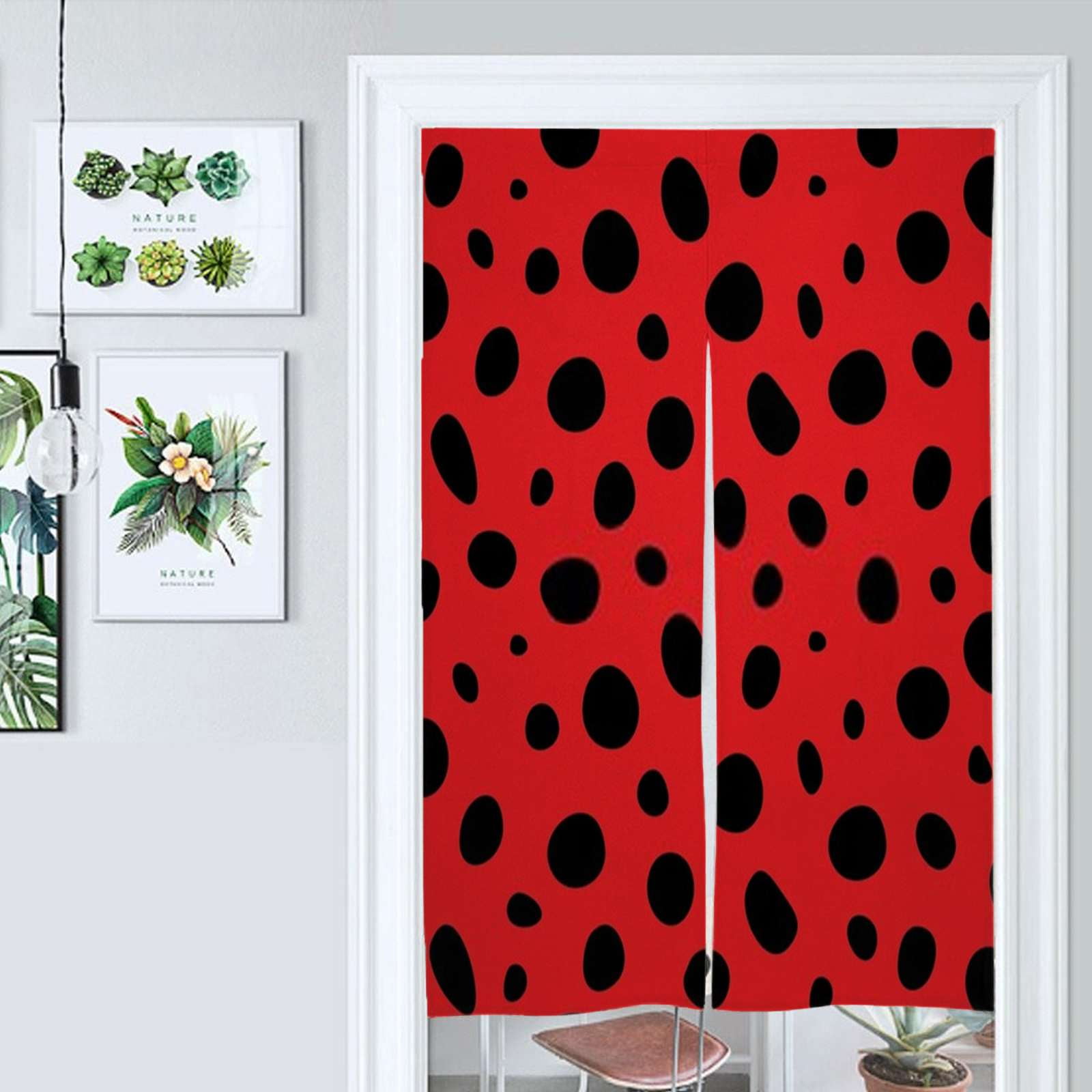 Coccinellidae Ladybirds Beetles Ladybugs Insects Pattern Door Curtain ...