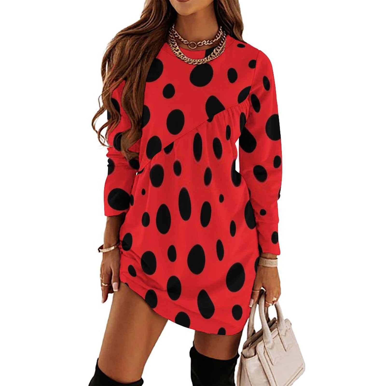 Coccinellidae Ladybirds Beetles Ladybugs Insects Pattern Loose Dress ...