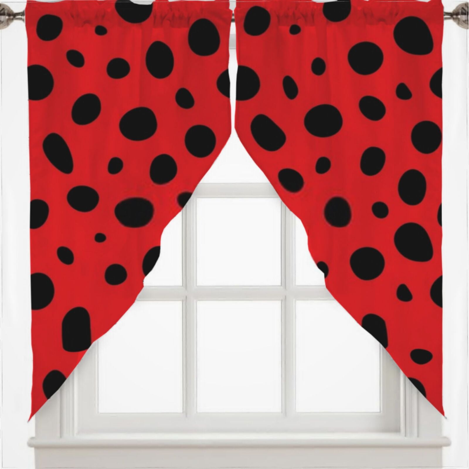 Coccinellidae Ladybirds Beetles Ladybugs Insects Pattern Swag Valances ...