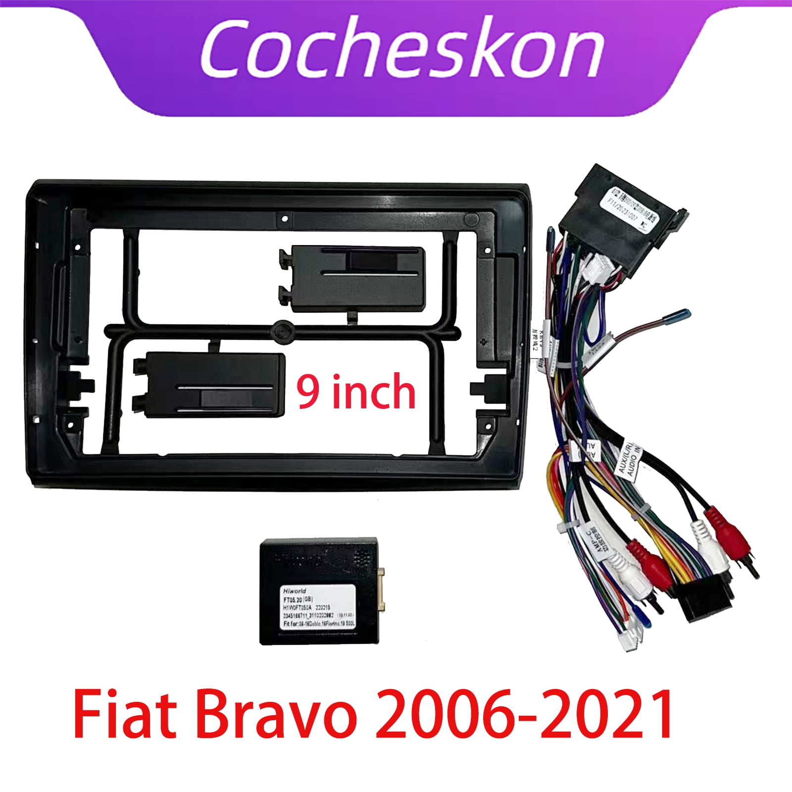 Cocheskon 2 Din 9inch Car Frame Fascia CanBus Box Adapter Android Radio ...