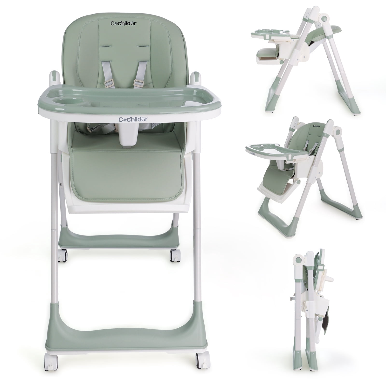 Cochildor 3 in 1 Foldable High Chair for Baby, Adjustable Heights ...