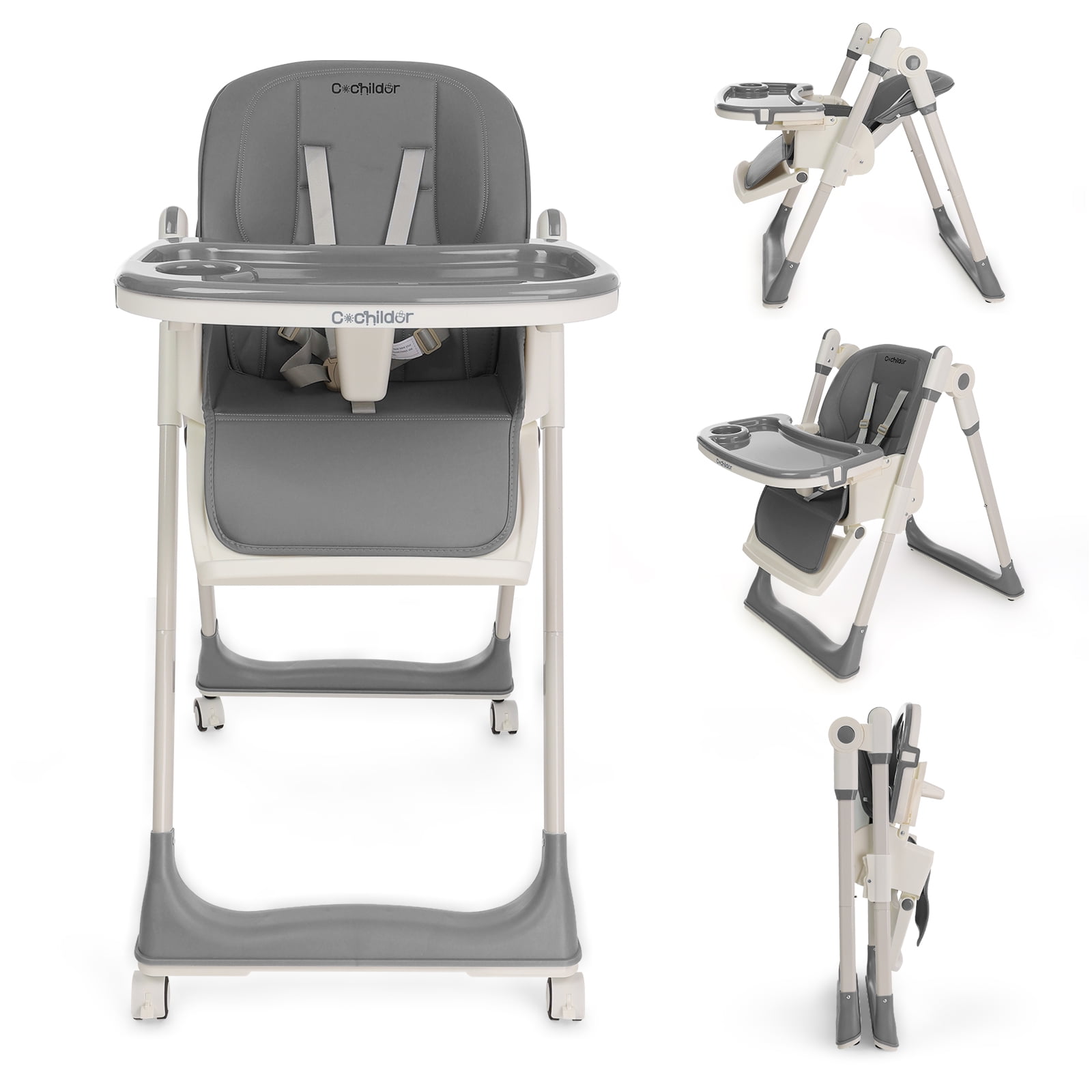 Cochildor 3 in 1 Foldable High Chair for Baby, Adjustable Heights ...