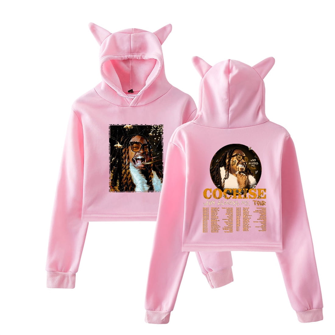 Cochise Why Always Me Tour 2025 Short Hoodies Funny Cat Ear Sweatshirts ...