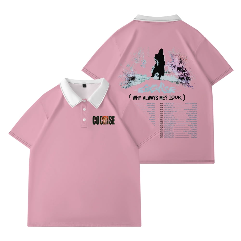 Cochise Why Always Me Tour Merch Unisex Polo T-shirts Short Sleeve Tees ...