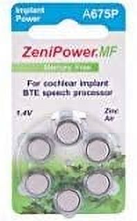 Cochlear Implant Batteries Size A675P Zero Mercury (102 Batteries ...