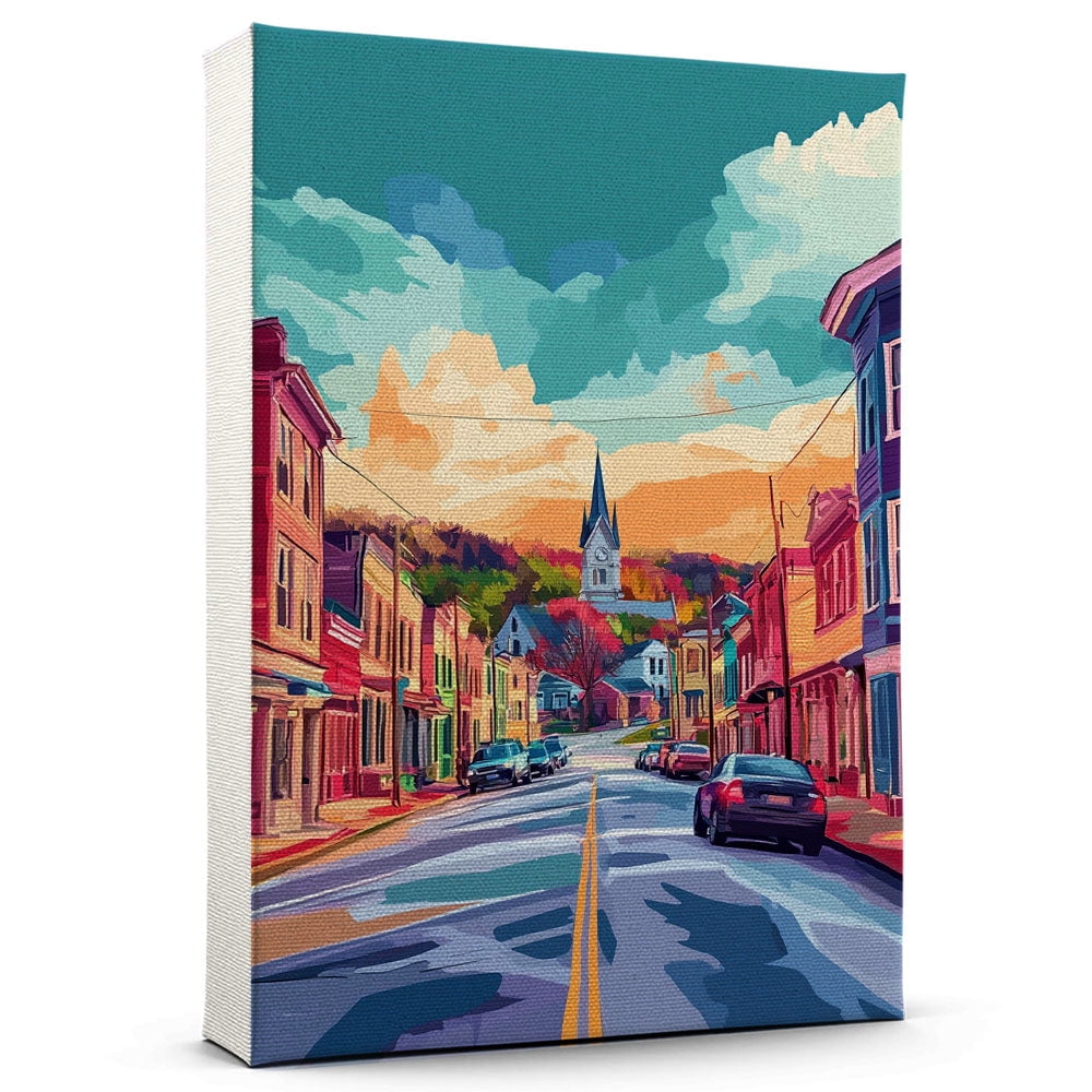 Cochranville Travel Canvas, Pennsylvania Canvas Print vintage, Colorful ...