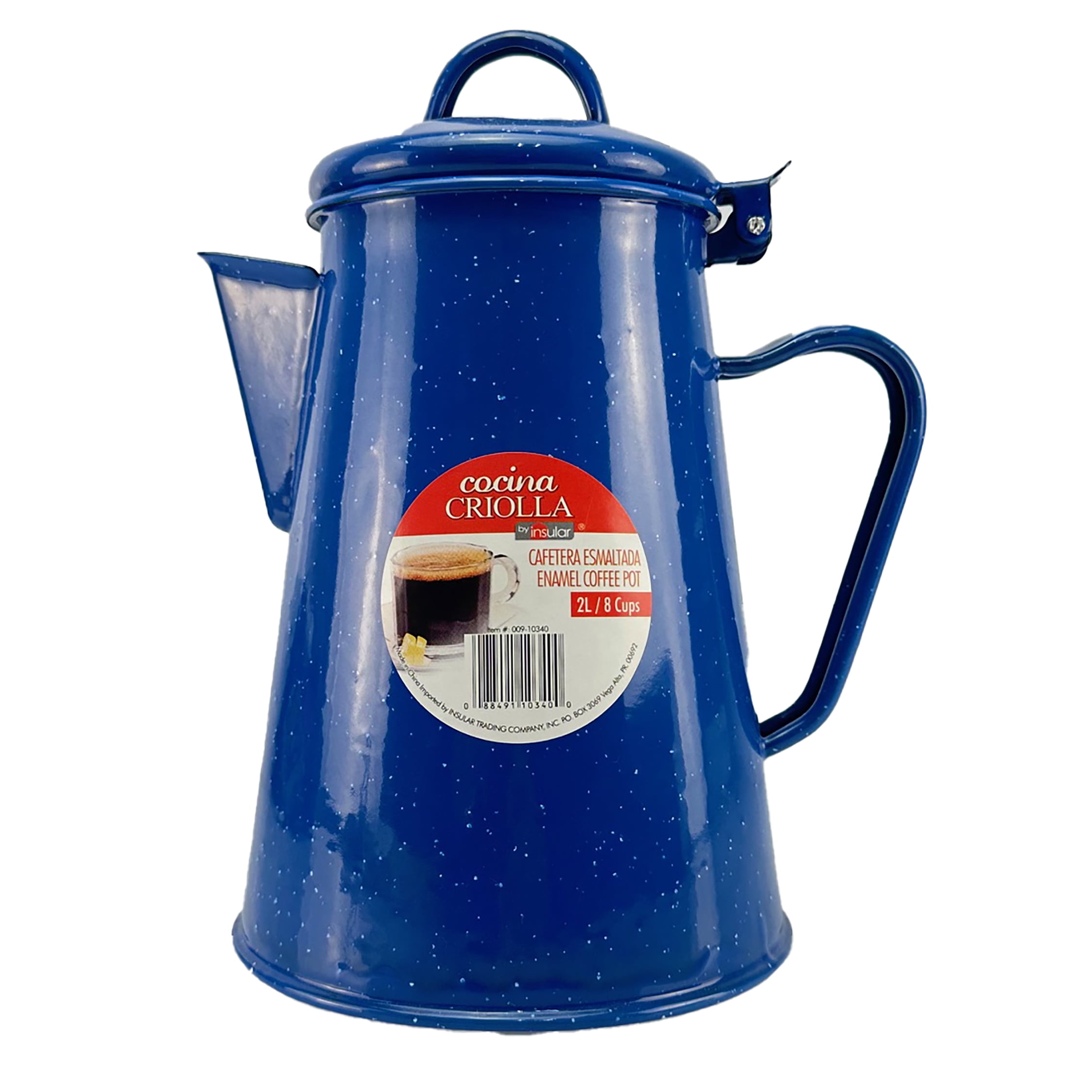 Cocina Criolla 8-Cups Enamel Coffee & Tea Urn - Walmart Business Supplies