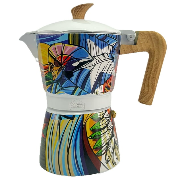 Cocina Criolla 6-Cup Aluminum Greca, Puertorican Artist Edition ...