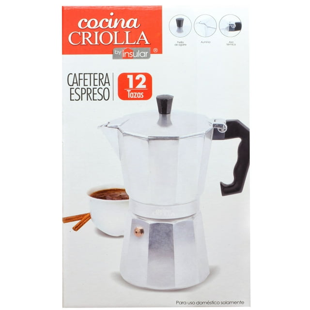 Cocina Criolla Cafetera - 12-Cup Aluminum Espresso Coffee Maker Greca ...