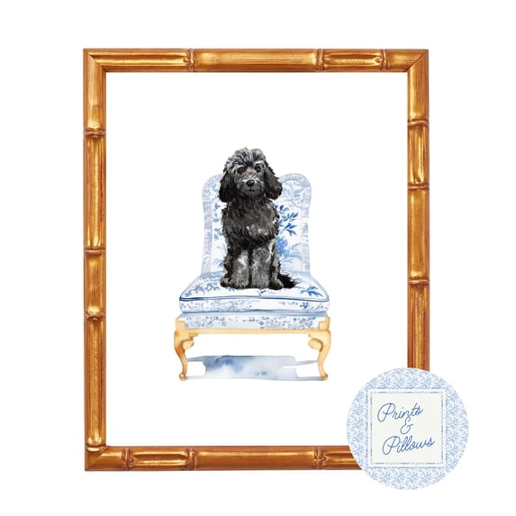 Cockapoo Art Chinoiserie Dog Preppy Dog Prints Dog Mom Lover Art ...