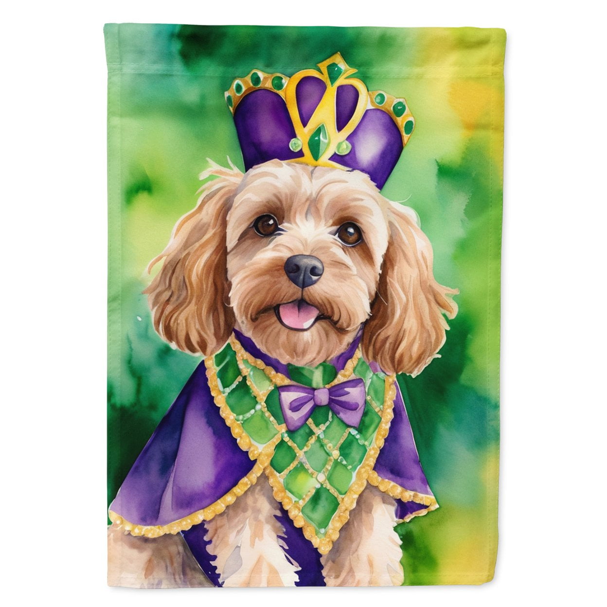 Cockapoo King of Mardi Gras House Flag - Walmart.com