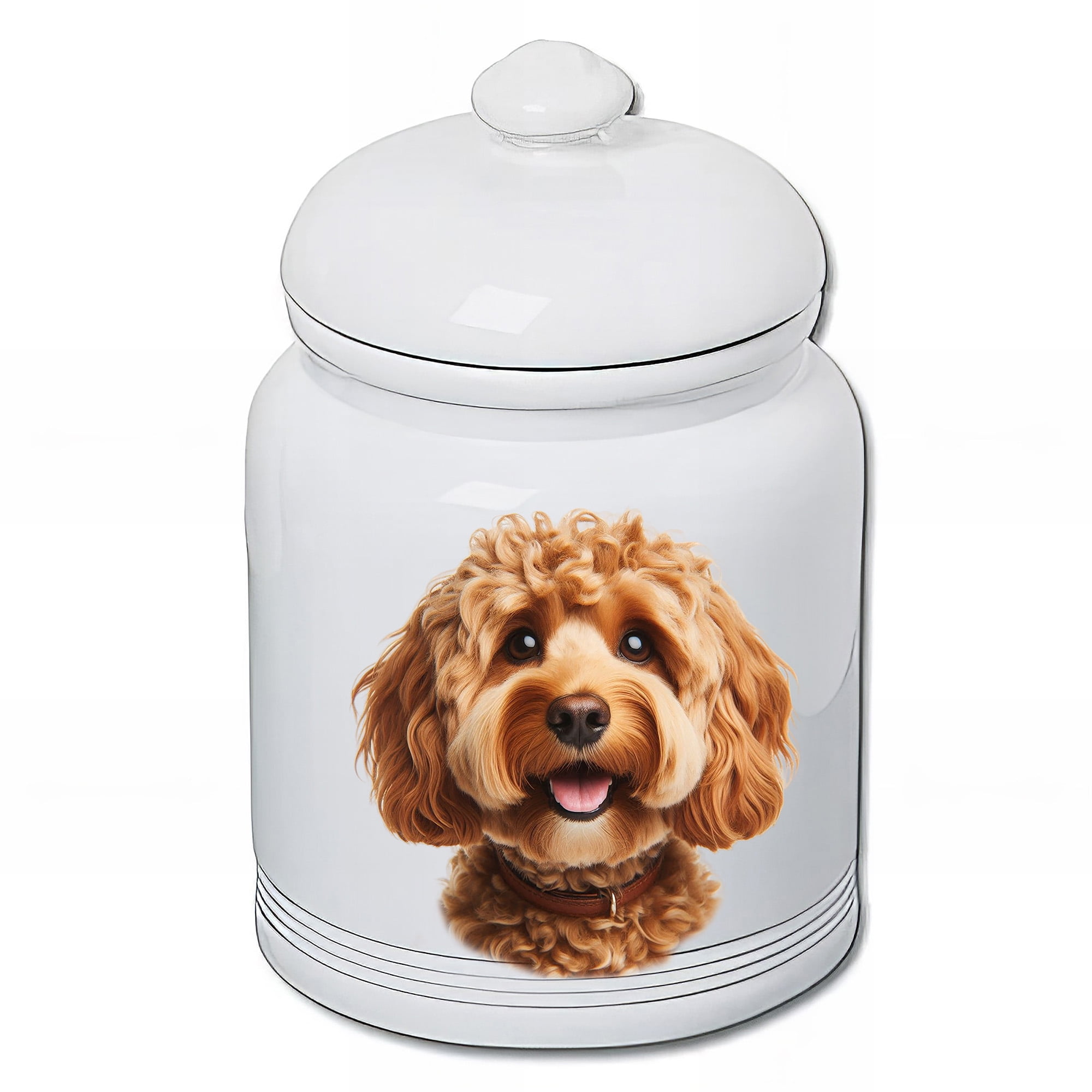 Cockapoo Red - Best of Breed Dog and Cat Ceramic Treat Jar - Walmart.com