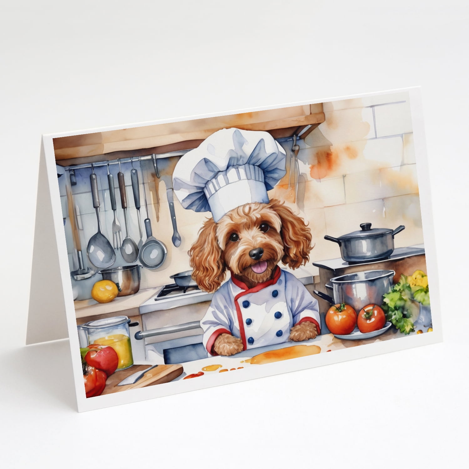 Cockapoo The Chef Greeting Cards Pack of 8 7 in x 5 in - Walmart.com