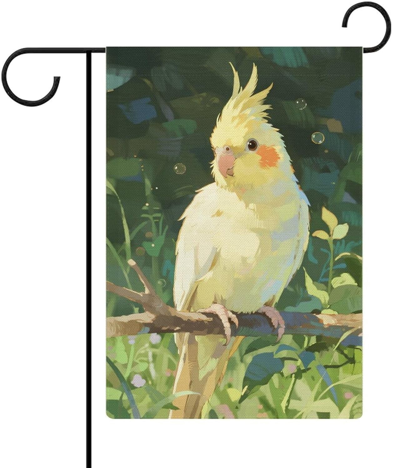 Cockatiel Garden Flag 12 x 18 Inch Double Sided Outdoor Decorative Flag ...