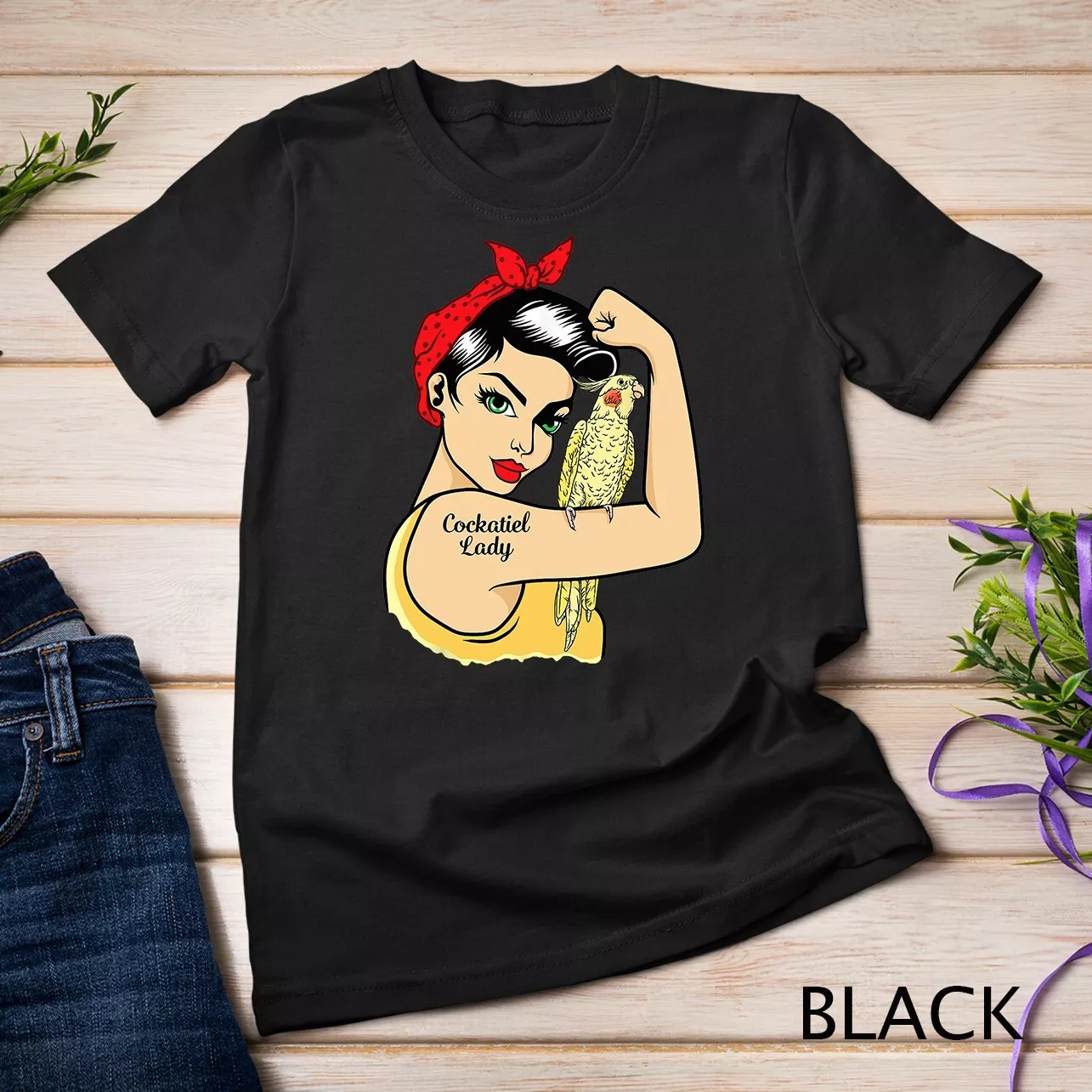 Cockatiel Lady Strong Woman Bird Parrot Cute Cockatoo Gift Unisex T ...