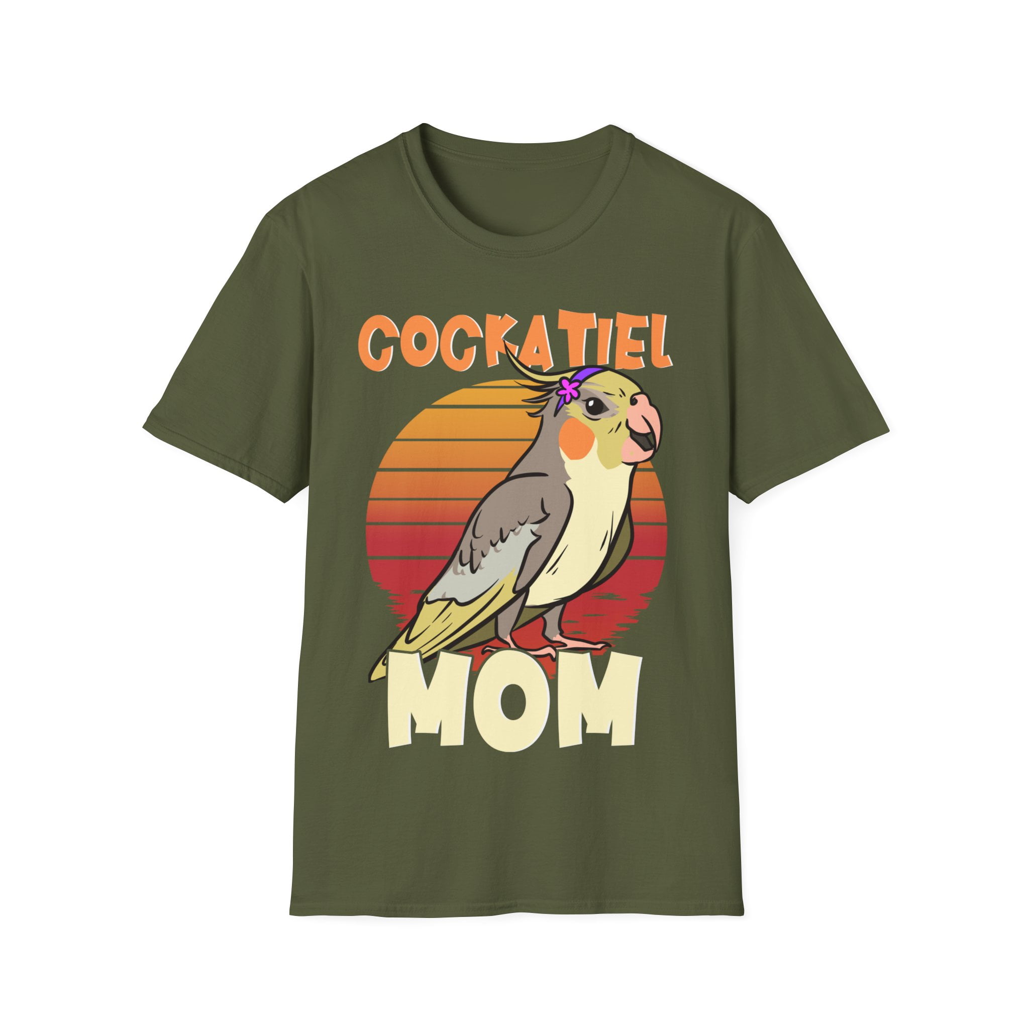 Cockatiel Mom Mother Mama Aviary Bird Novelty Art Unisex Softstyle T ...
