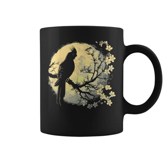Cockatiel Parrot Lover Bird Moon And Flower Coffee Mugs - Walmart.com