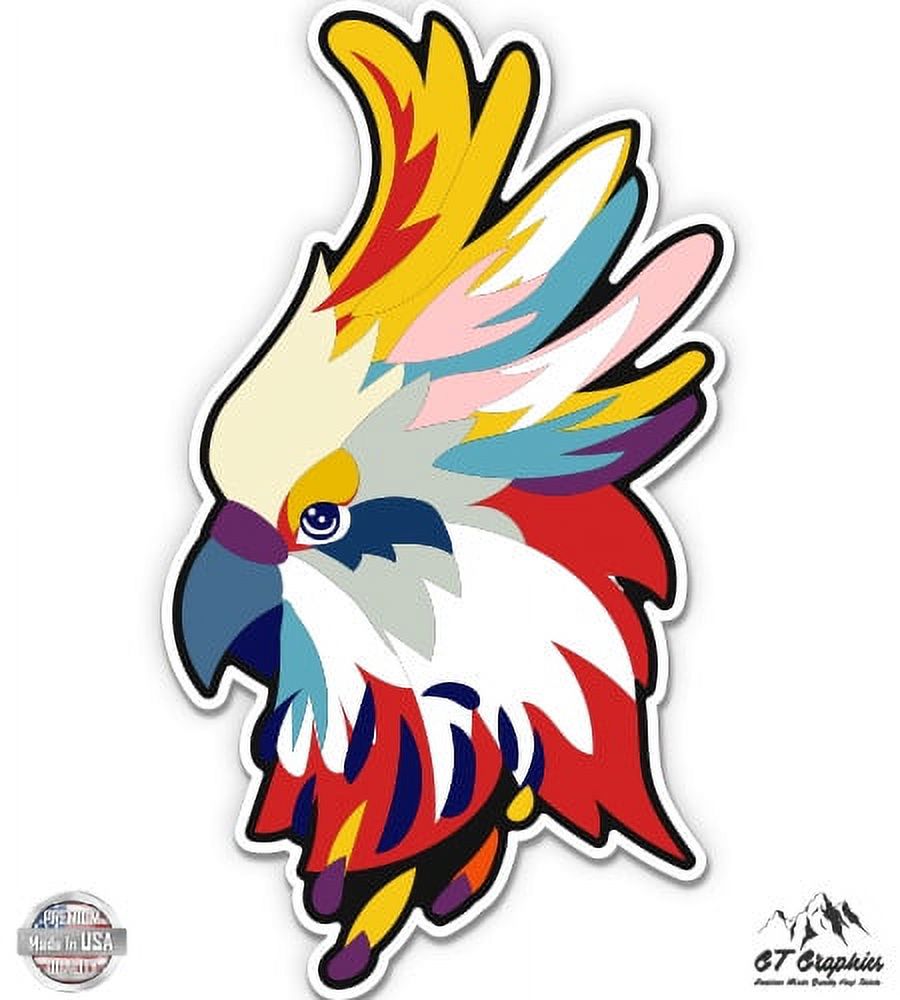 Cockatoo - 5" Vinyl Sticker - For Car Laptop I-Pad - Waterproof Decal ...