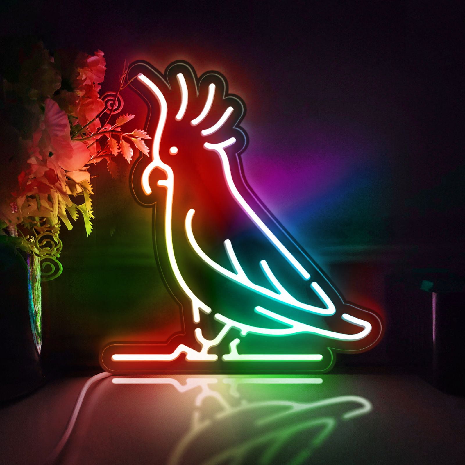 Cockatoo Led Light Box, Dimmable Neon-Like Light Signs USB Power for ...