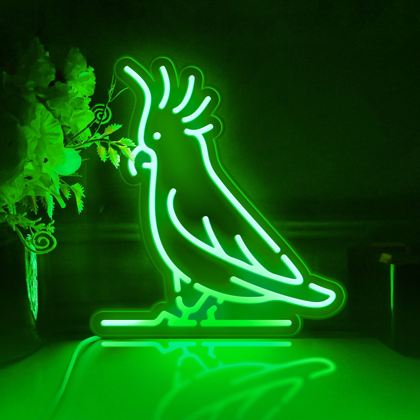 Cockatoo Led Light Box, Dimmable Neon-Like Light Signs USB Power for ...