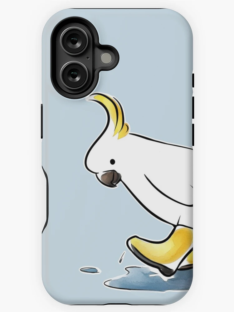 Cockatoo Rain Shoes Case iPhone 11 12 13 14 15 16 Pro Max Whimsical ...