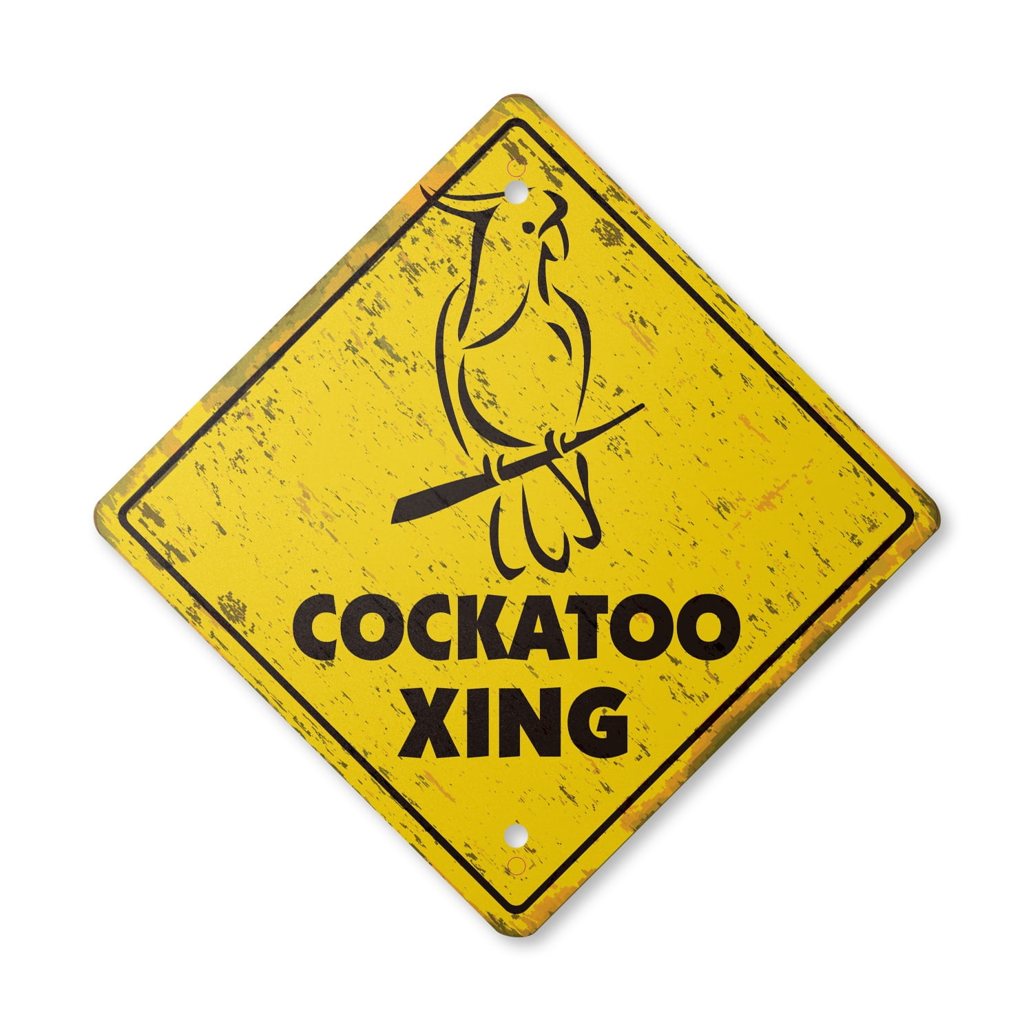 Cockatoo Vintage Crossing Sign Zone Xing | Indoor/Outdoor Plastic | 14 ...