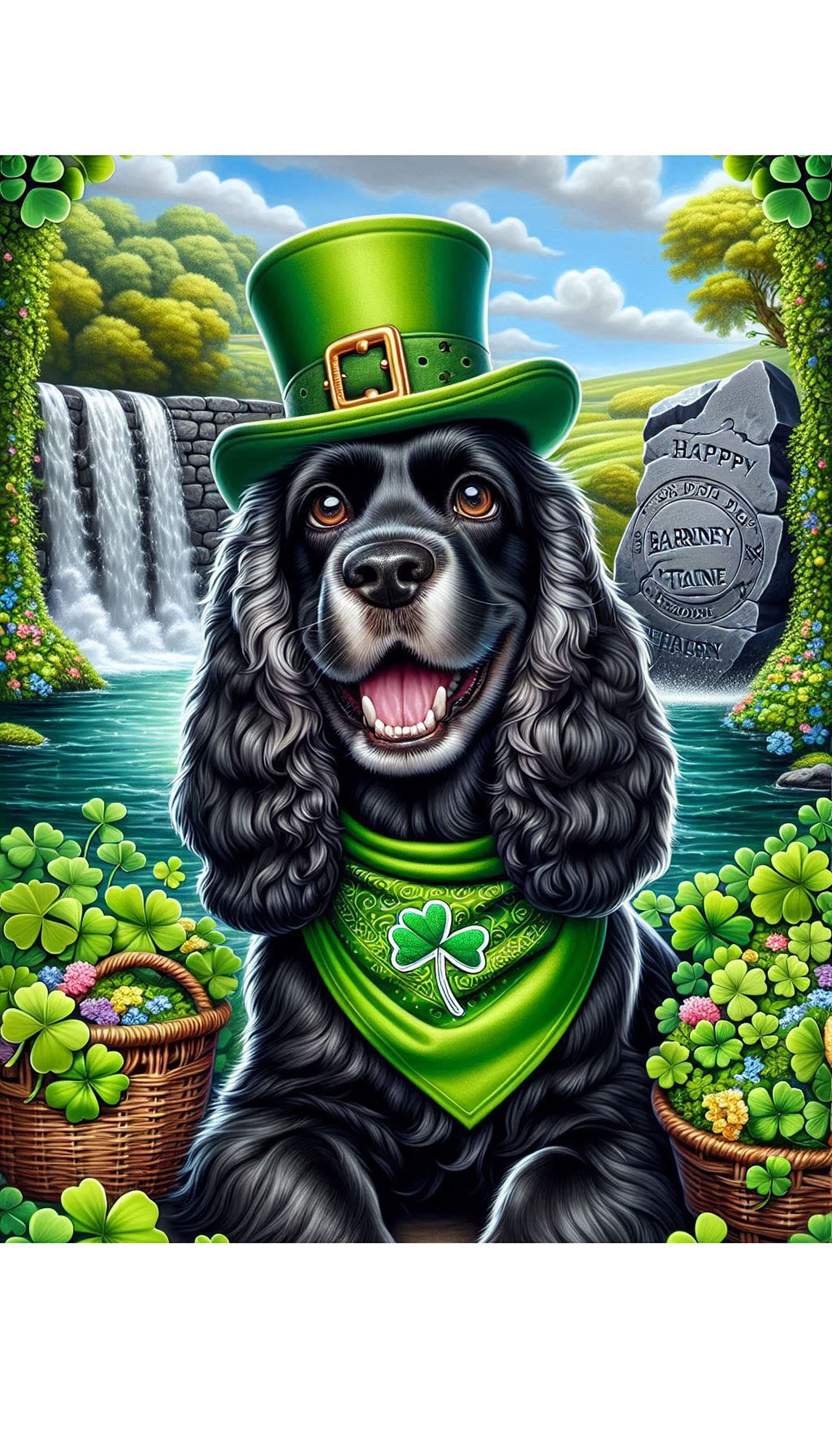 Cocker Spaniel Black - Best of Breed DCR Saint Patricks Day House Flag ...