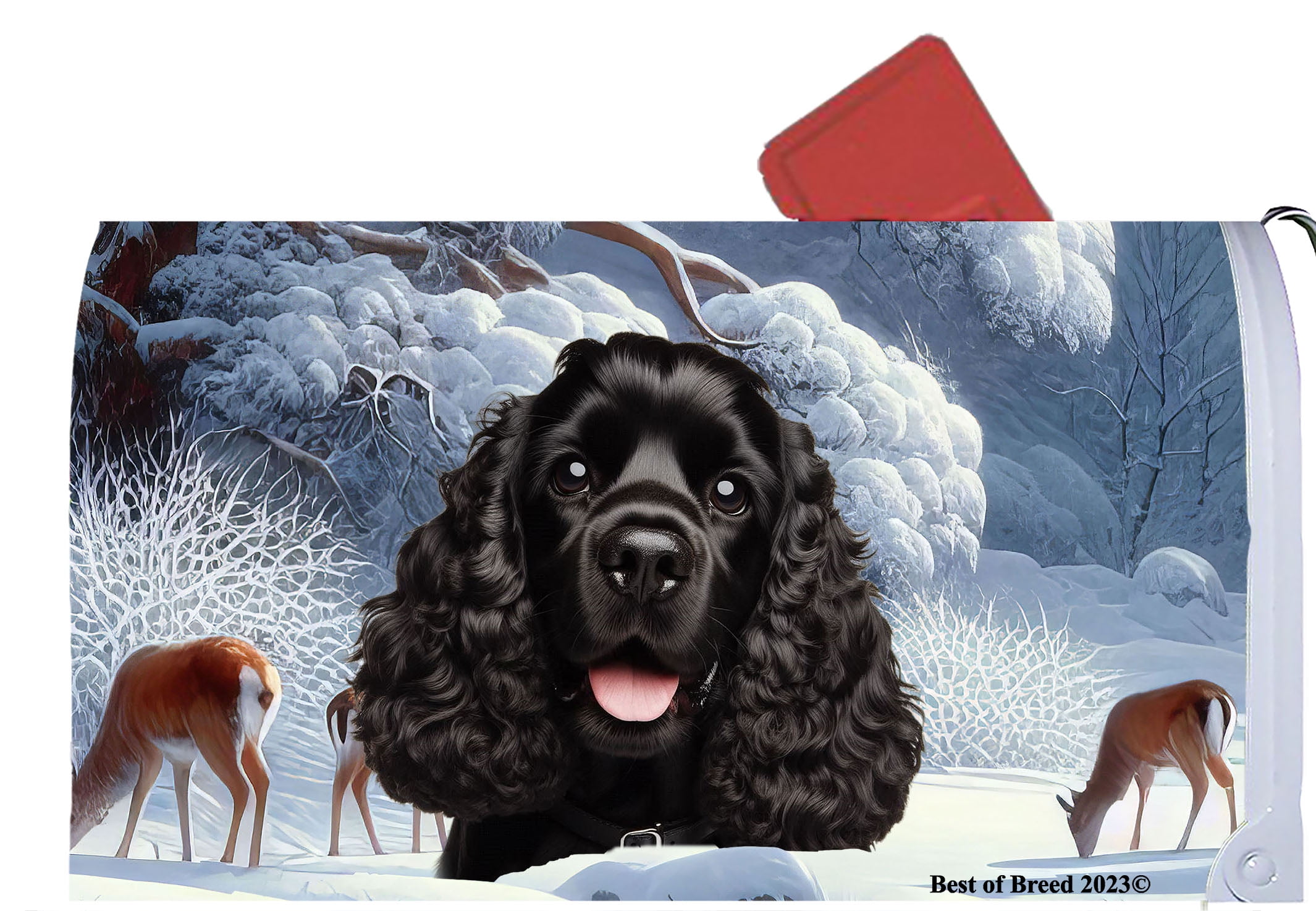 Cocker Spaniel Black - Best of Breed Winter Wonderland Dog Breed Mail ...