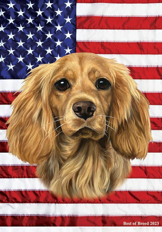 Cocker Spaniel Buff - Best of Breed All-American III House Flag is 28 ...