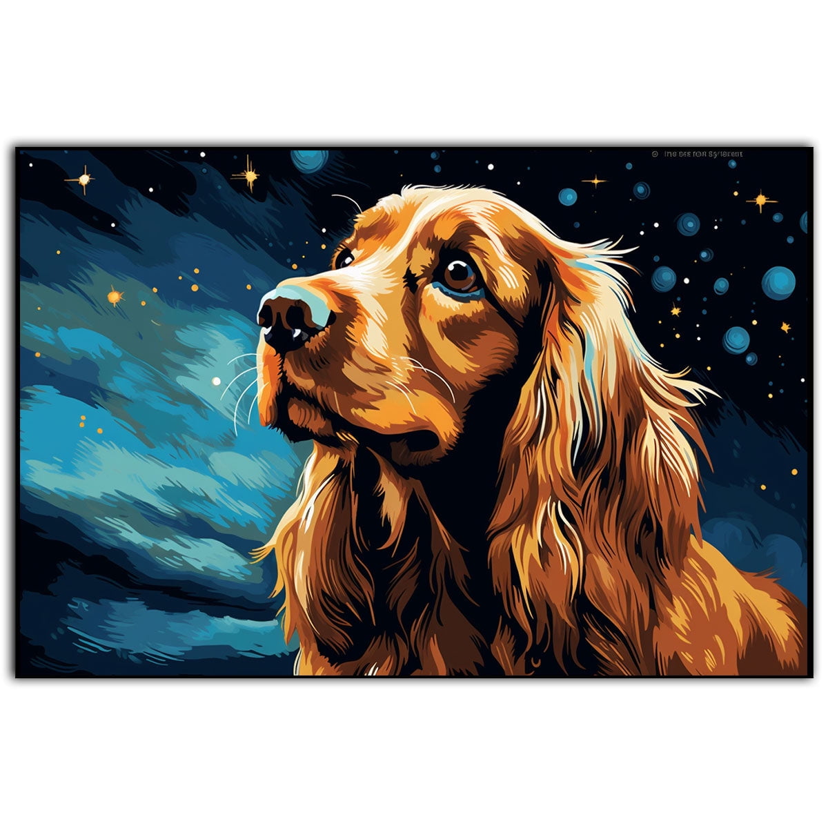 Cocker Spaniel Canvas Unframed Colofull Inspired bedroom decor - Dog ...