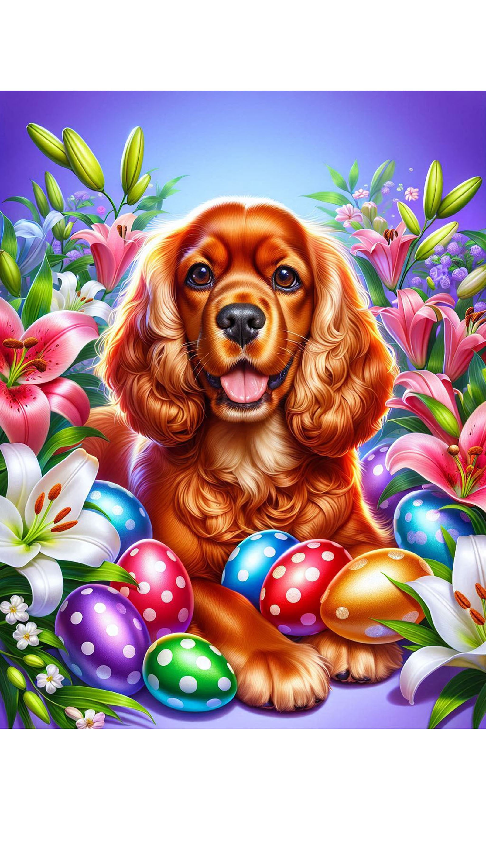 Cocker Spaniel Chocolate - Best of Breed DCR Easter Holiday Outdoor ...