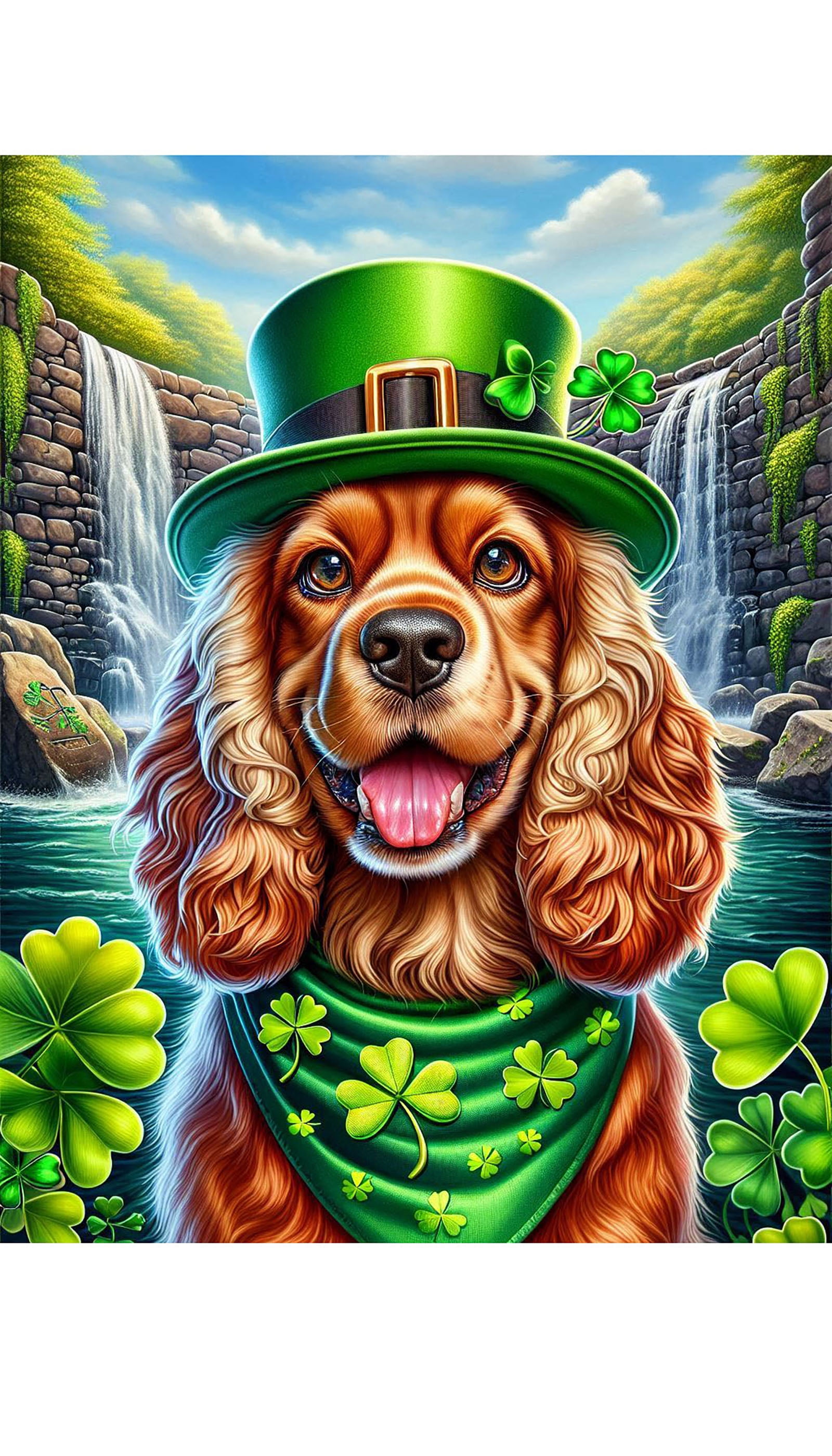 Cocker Spaniel Chocolate - Best of Breed DCR Saint Patricks Day Garden ...