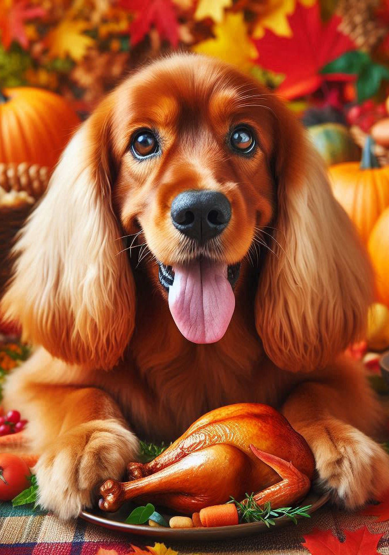Cocker Spaniel Chocolate - Best of Breed DCR Thanksgiving Garden Flag ...