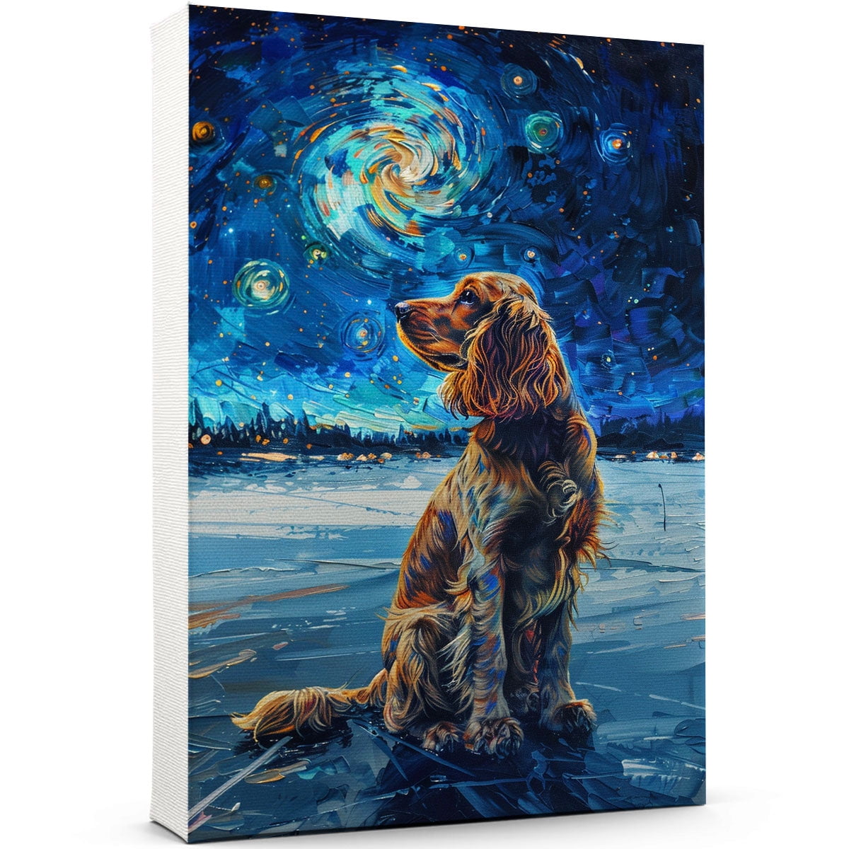 Cocker Spaniel Dog Art Print Canvas, Wall art Painting Decor, Puppy Pop ...