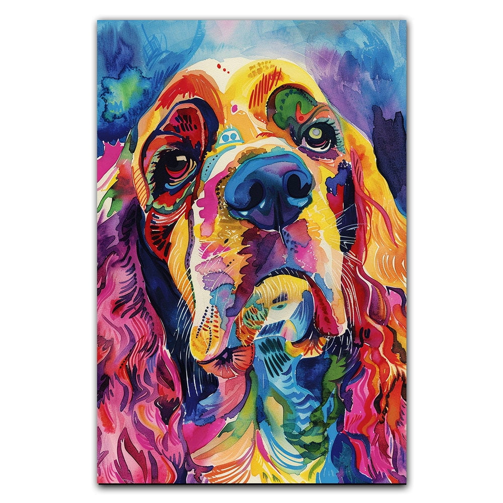 Cocker Spaniel Dog Art Print Poster, Wall art Painting Decor Cocker ...