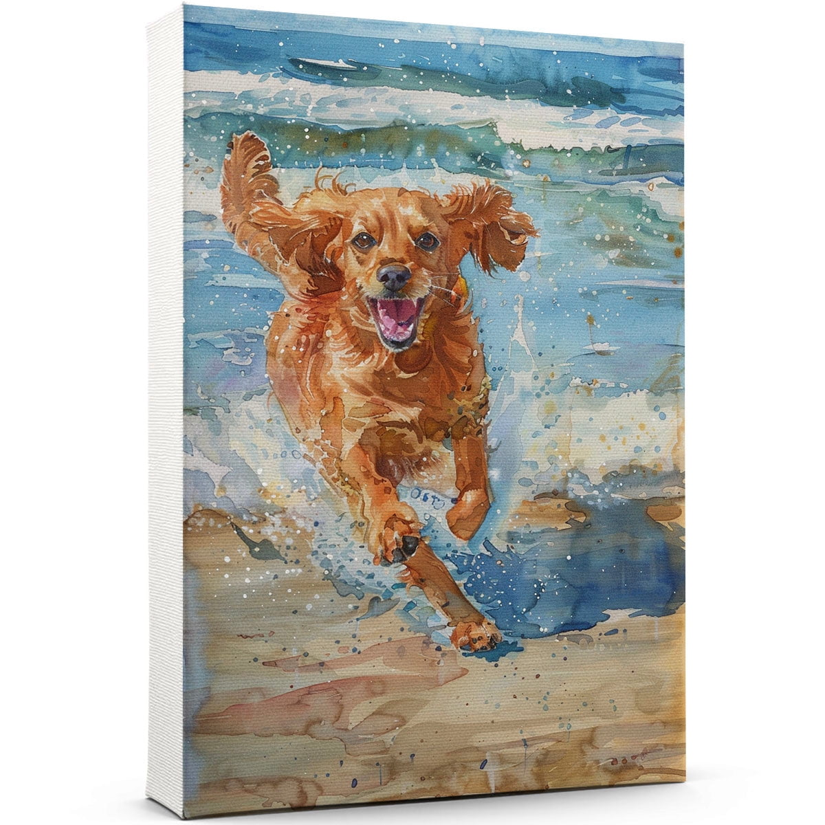 Cocker Spaniel Dog Canvas Wall Art Puppy Print Pet Paintings Artwork ...