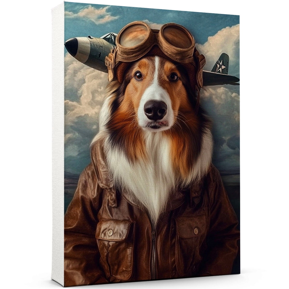 Cocker Spaniel Dog Pilot Wall Art, Pet Art, Funny Dog Poster 8x12in ...