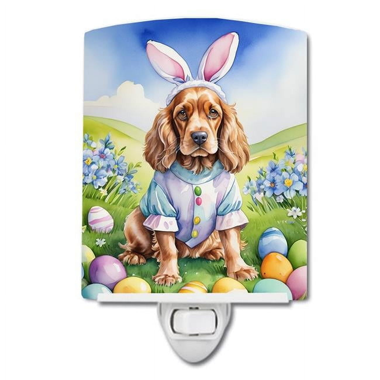 Cocker Spaniel Easter Egg Hunt Ceramic Night Light 4 in x 6 in ...