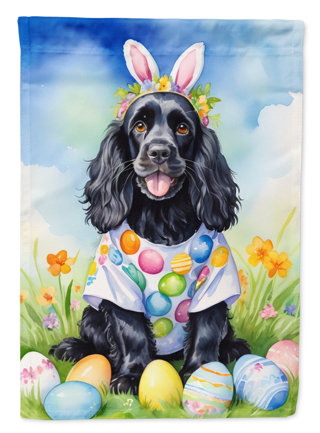 Cocker Spaniel Easter Egg Hunt House Flag 28 in x 40 in - Walmart.com